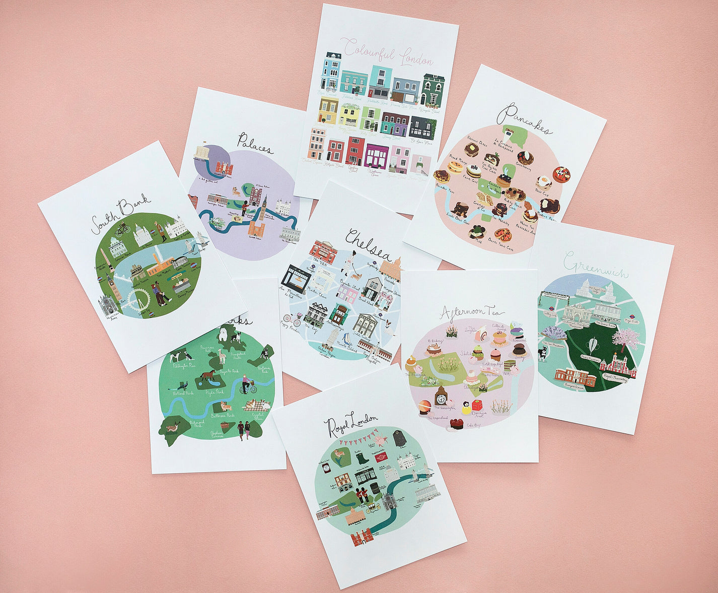 Illustrated London Postcard Pack – London Block by Block